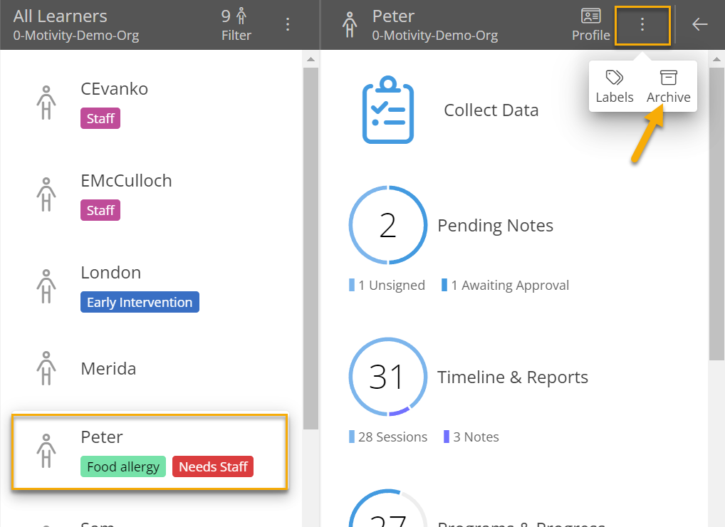 Archiving and Restoring Learners and Libraries